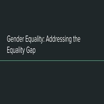 Gender Equality | PPTX
