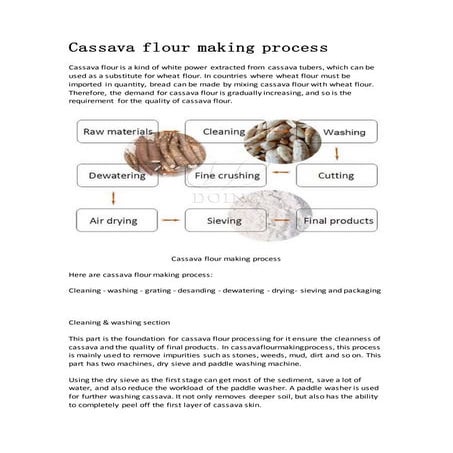 Cassava flour making process | DOC