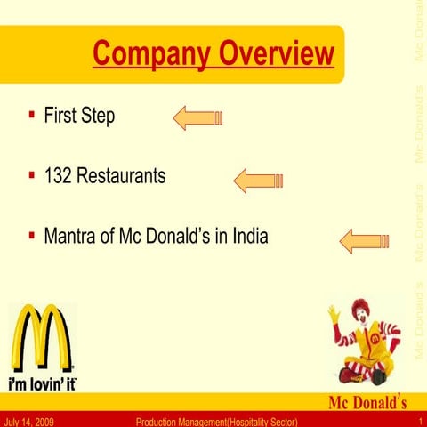 Presentation On Mc Donalds | PPT