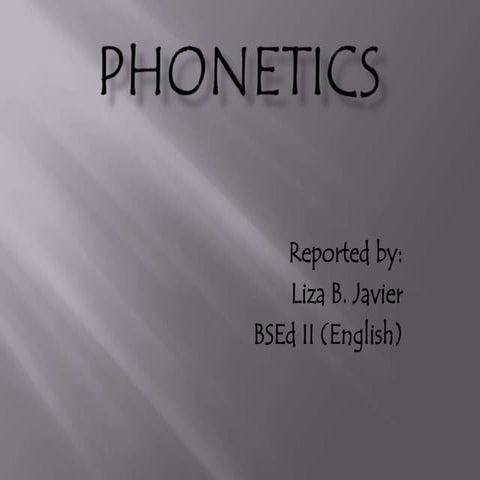 phonetics | PPT