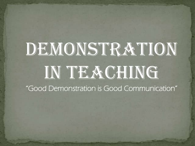 Demo teaching final | PPTX