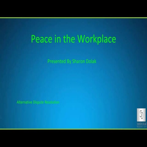 Peace in the Workplace | PPS