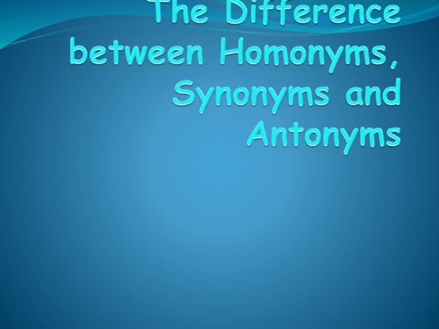 Ppt Synonyms Vs Antonyms Powerpoint Presentation Free