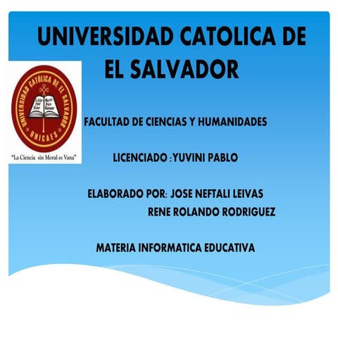 Slideshare Informatica Educativa | PPTX | Technology & Computing