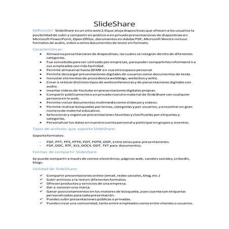 Qué es SlideShare.pptx manera de uso y ventajas | PPTX