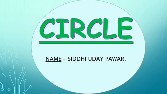 Maths Circle PPT Class10 | PPTX