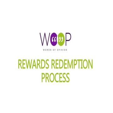 WOOP: REWARDS REDEMPTION PROCESS | PPT
