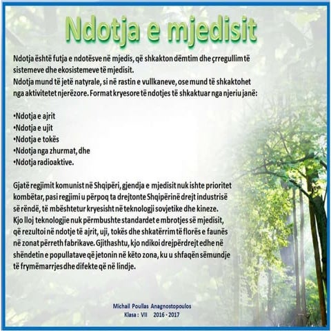 Slideshare...Një mjedis i gjelbër...Një jetë e shëndetshme ...!!! | PPTX