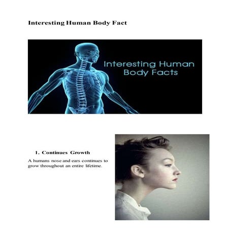 Interesting Human Body Facts | DOCX