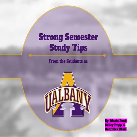 Strong Semester Study Tips | PDF