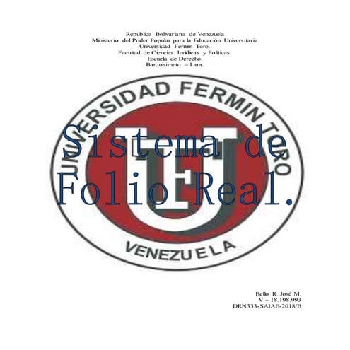 Sistema de Folio Real | DOCX