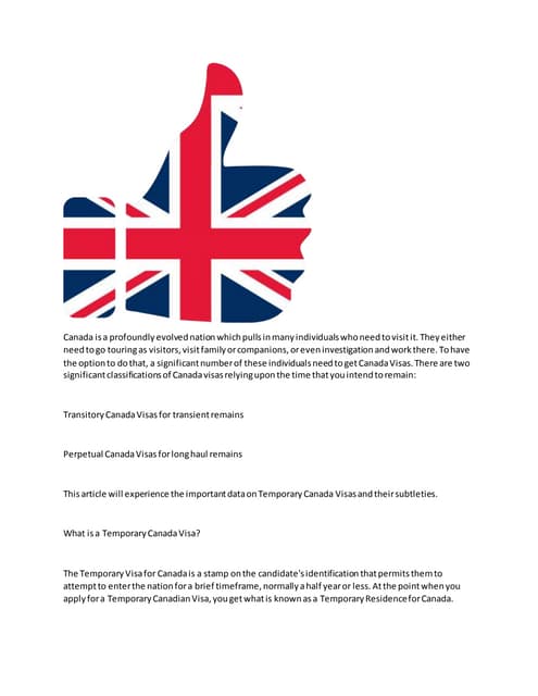 Canada visitor visa | PPTX