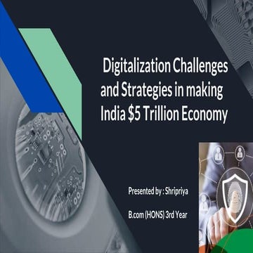Shripriya | Digitalization Challenges and Strategies in making India $5 ...