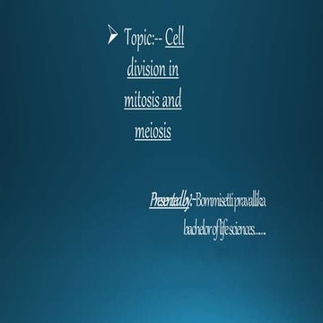 cell division | PPTX