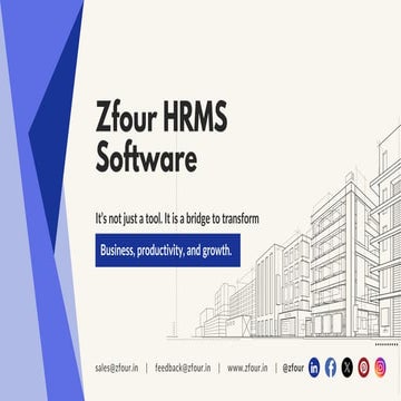 "Streamline HR Operations with ZFour HRMS" | PPT