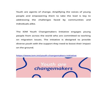 Youth Changemakers Initiative,Youth are agents of change. | DOCX