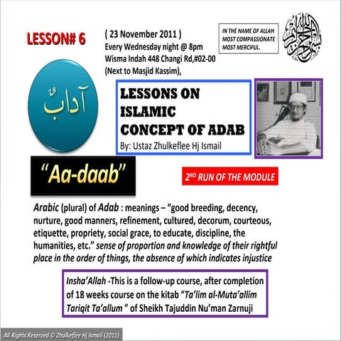 [Slideshare] adab-lesson#6-relationship[teachers] | PPT