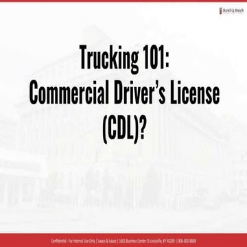 Commercial Drivers License (CDL) | PPTX