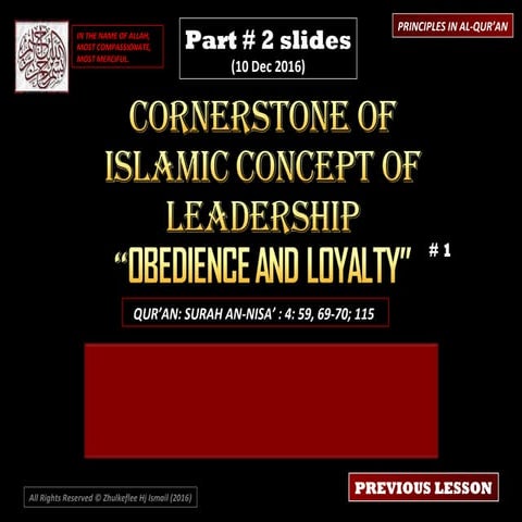 [Slideshare] cornerstone of islamic-concept-of-leadership-(part(#2 ...