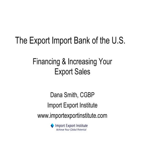 Export Import Bank of the U.S. | PPT