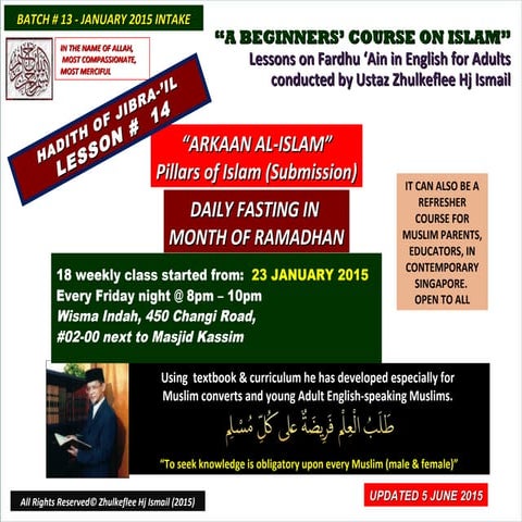 [Slideshare] fardh'ain(january-2015-batch)#14-(arkaan-ul-islam)-saum ...
