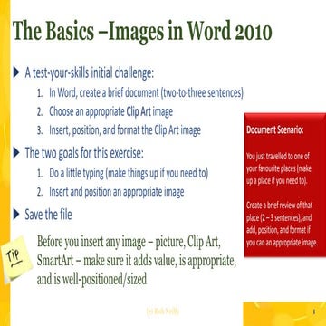 Word Lesson10 inserting clip art | DOCX