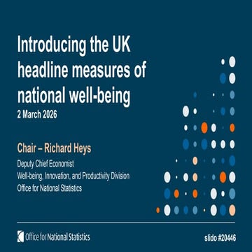 Introducing the UK headline measures of national well-being | PPTX