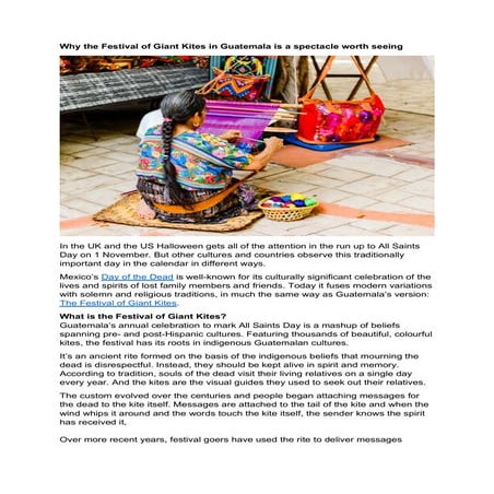 Why you should experience the Festival of Giant Kites in Guatemala ...