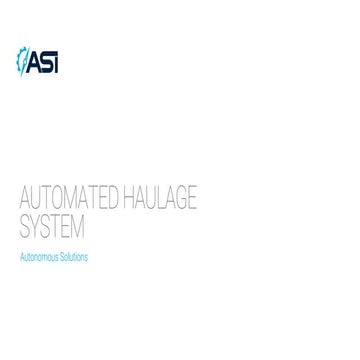 How does an Autonomous Haulage System (AHS) work? | PDF