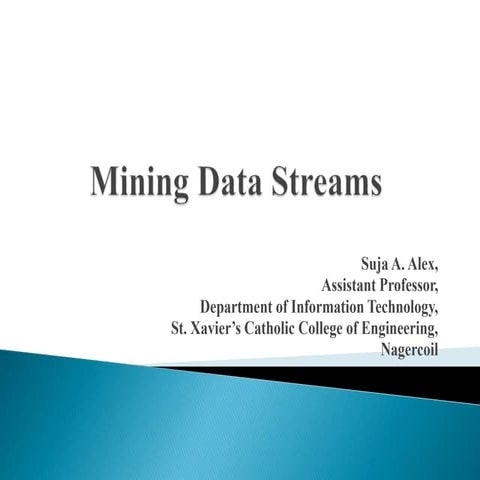 Mining Data Streams Ppt