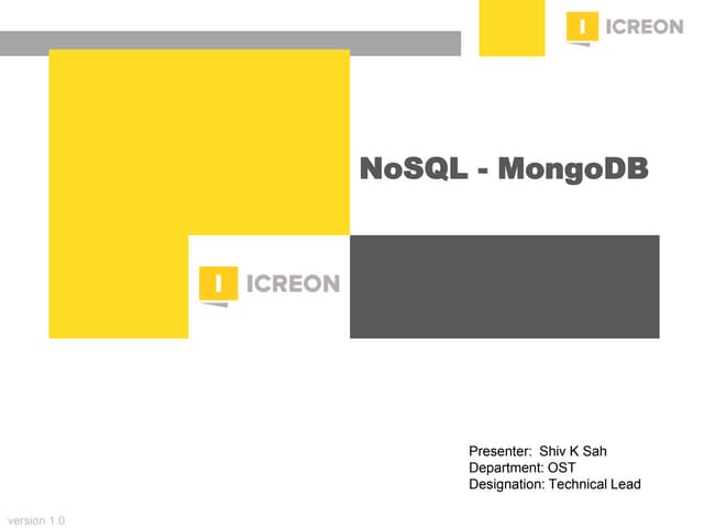 Mongodb Nosql Developer Guide Ppt
