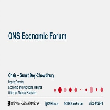 SlideShare ONS Economic Forum Slidepack - 22 January 2024 | PPT