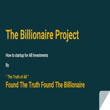The Billionaire Project | PDF
