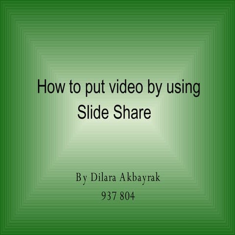 Slideshare Presentation | PPT