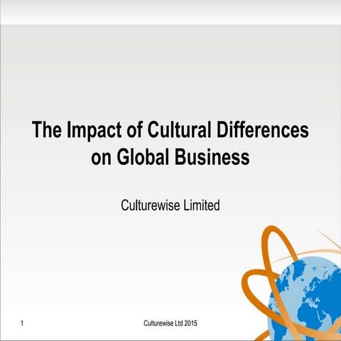 The Impact of Cultural Differences on Global Business | PPTX