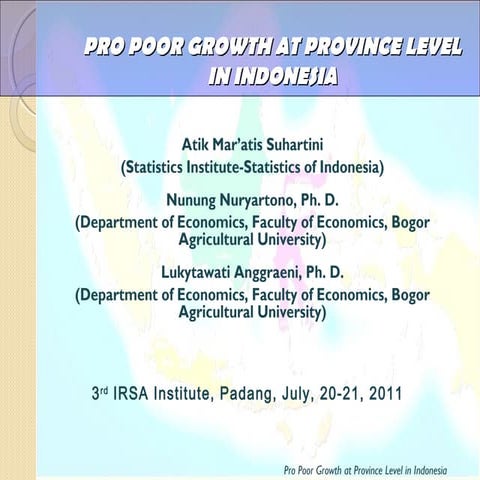 Slideshare pro poor growth | PPT