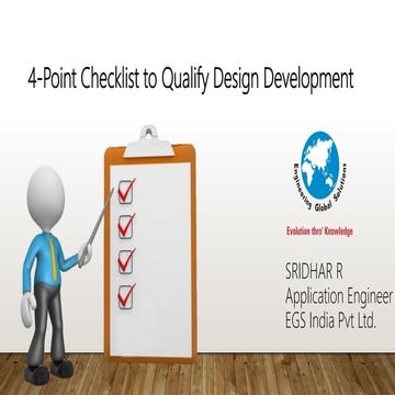 4-Point Checklist to Qualify Design Development | PPT