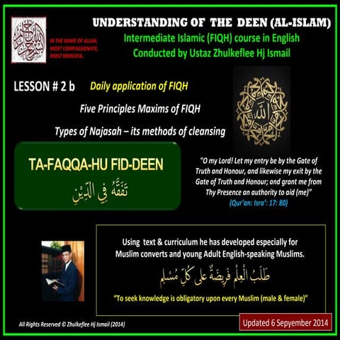 [Slideshare] tafaqqahu-(2014)-#2 b -five-fiqh-maxims- najasah-(6 ...