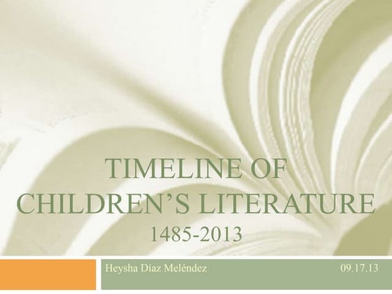 History of Children and Adolescent Literature | DOCX | Religion ...