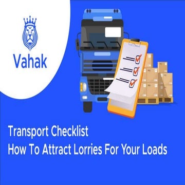 Online Truck Booking - How Vahak Helps Businesses Find Lorries | PPTX