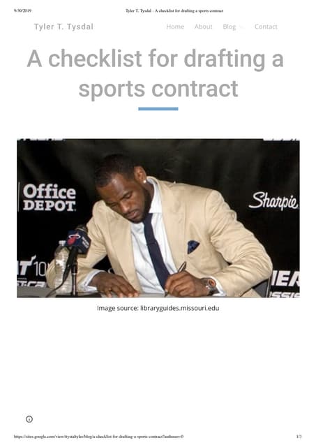 Sports Contract | PPT