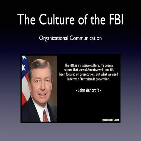 The Culture of the FBI. | PDF