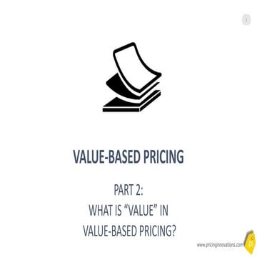 Pricing Innovations: Value Innovation for Successful Monetization | PPTX