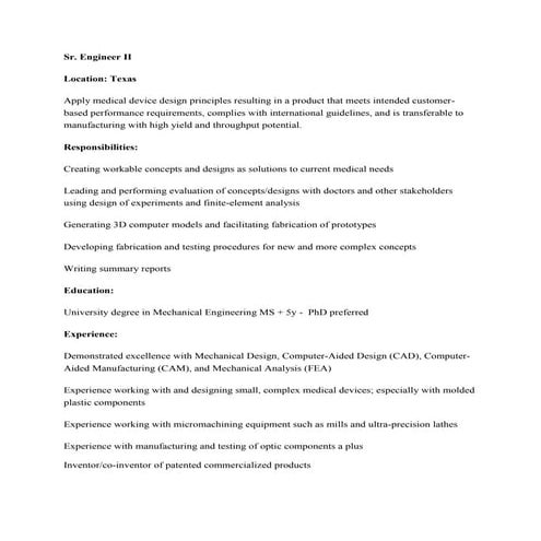 Job opportunity isologic cyclotron engineer | PDF