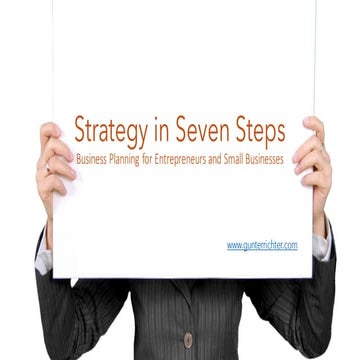Steps to Building a Business Strategy - Class 01 | PPTX