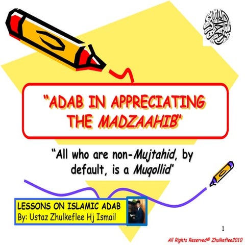[Slideshare]adab followgmadzhab | PPTX | Islam | Religion & Spirituality