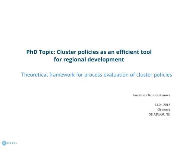 Cluster policies as a efficient tool for regional development | PPT Cluster policies as a efficient tool for regional development | PPT