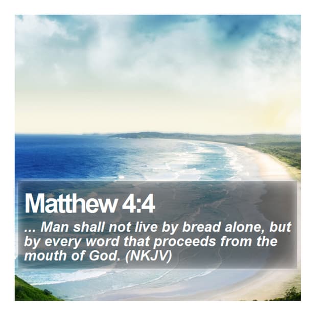 Matthew 4:4 - Daily Bible Verse | PDF | Christianity | Religion ...