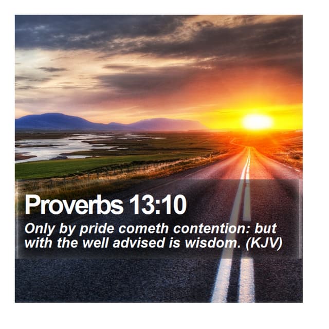 Proverbs 13:10 - Daily Bible Verse | PDF