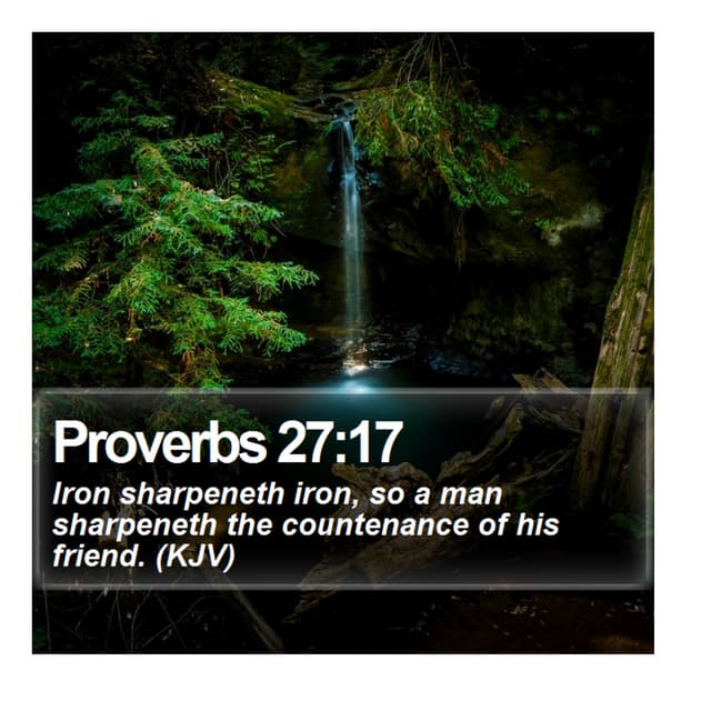 Proverbs 27:17 - Daily Bible Verse | PDF | Judaism | Religion ...